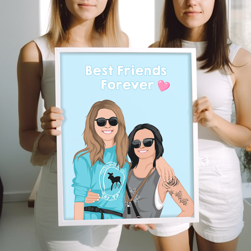 Custom Best Friends Portrait – Personalized Drawing Gifts