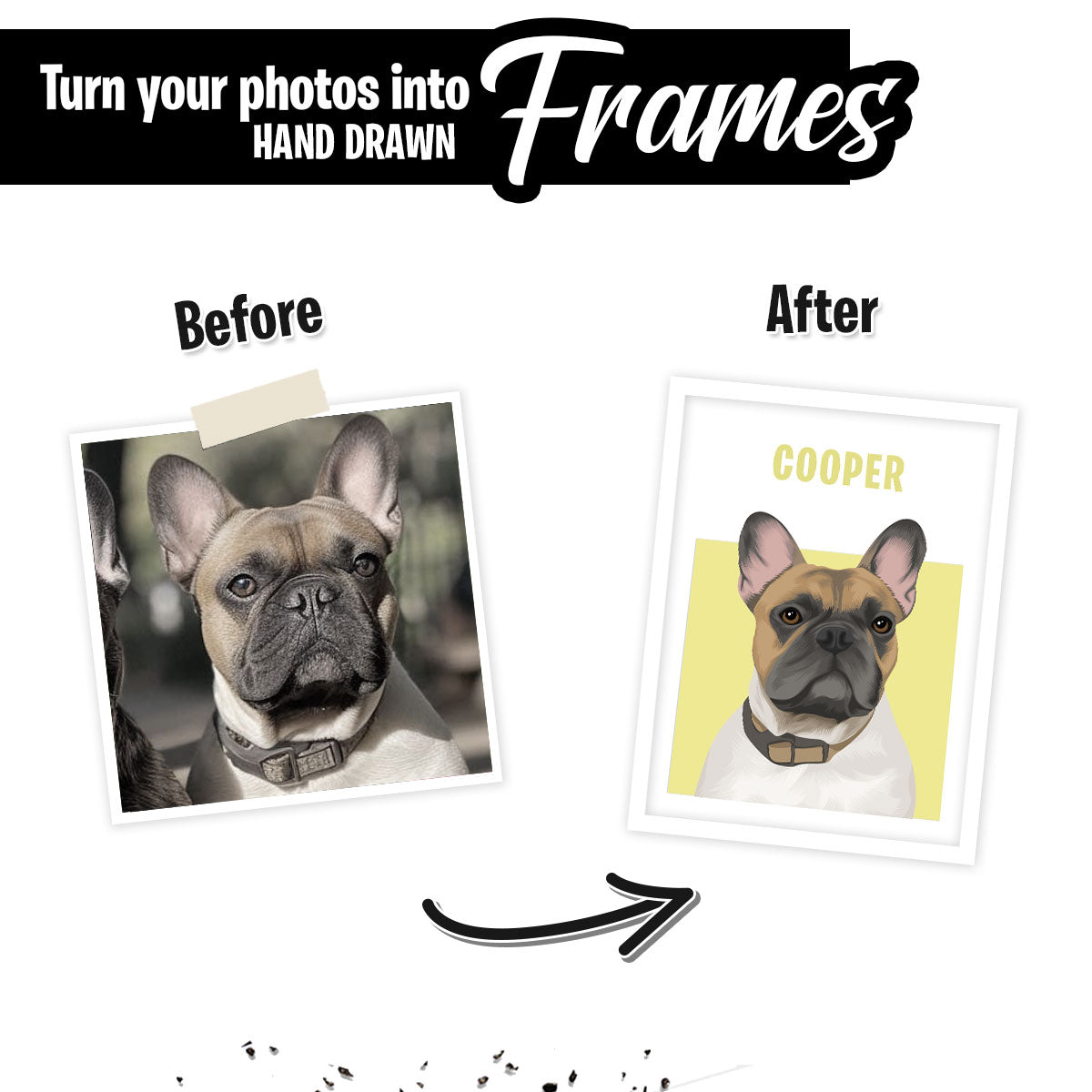 Custom Colored Pet Portrait – Personalized Drawing Gifts