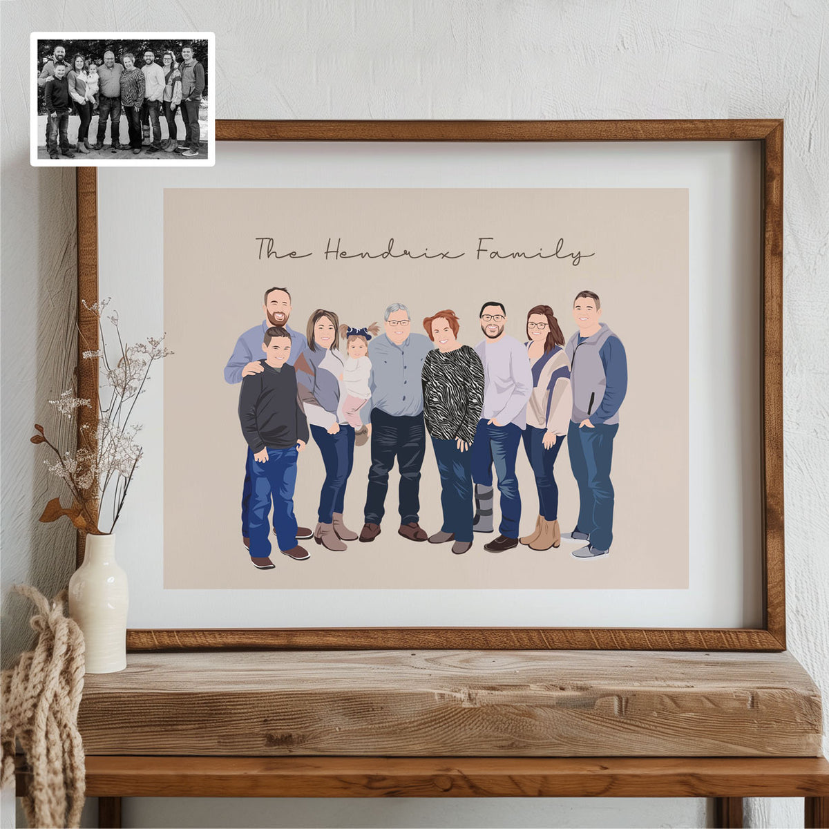 Custom Family Reunion Illustration – Personalized Drawing Gifts