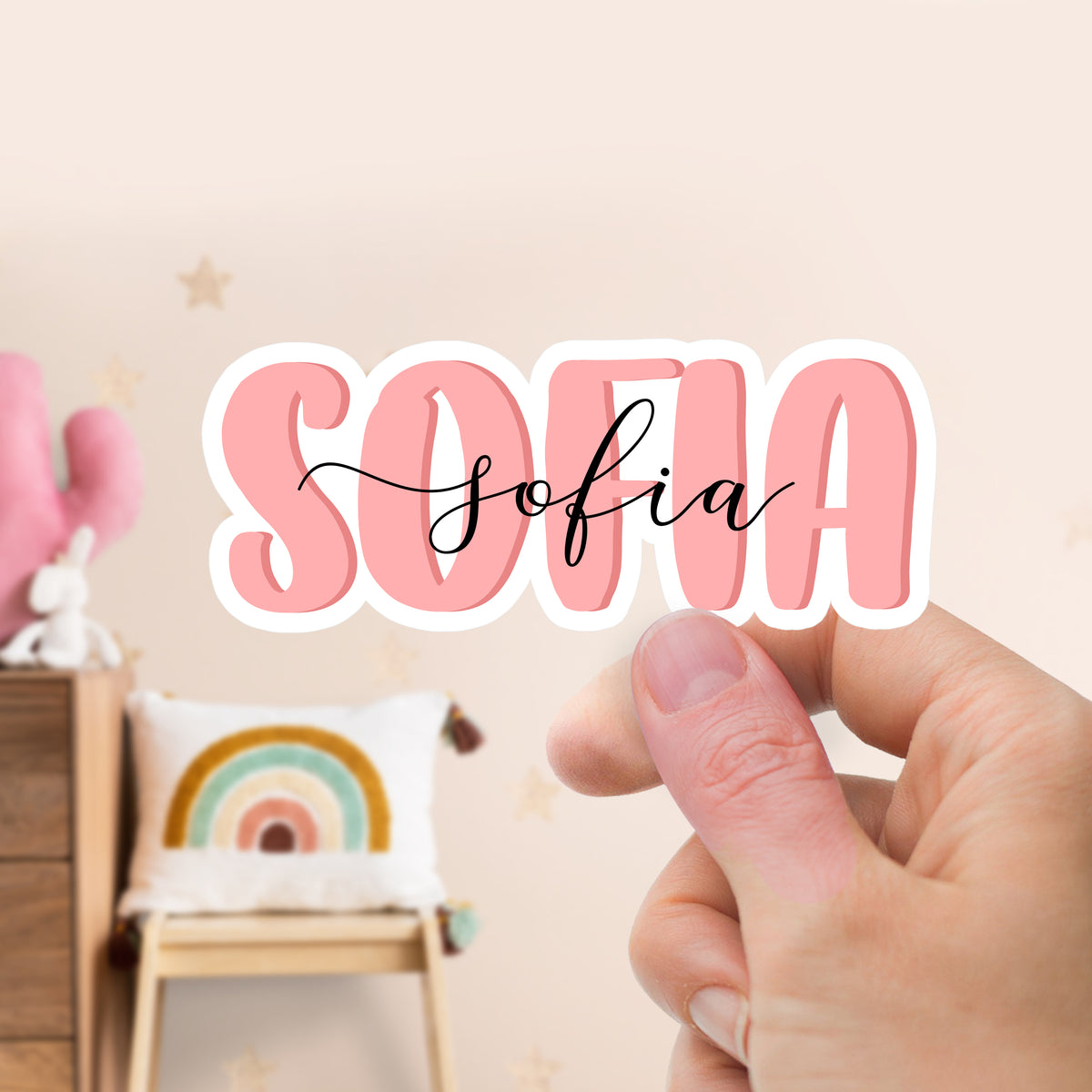 Personalized Girls Name Stickers – Personalized Drawing Gifts