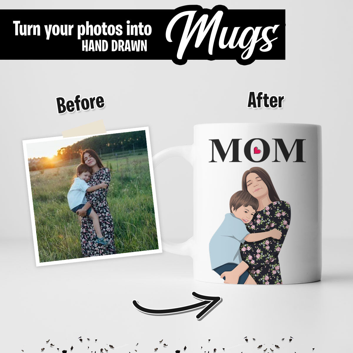Custom Mom Mug – Personalized Drawing Gifts
