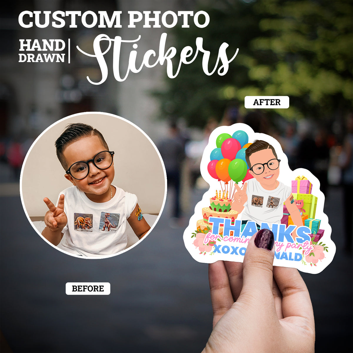 Thanks for Coming to My Party Sticker Personalized – Personalized ...