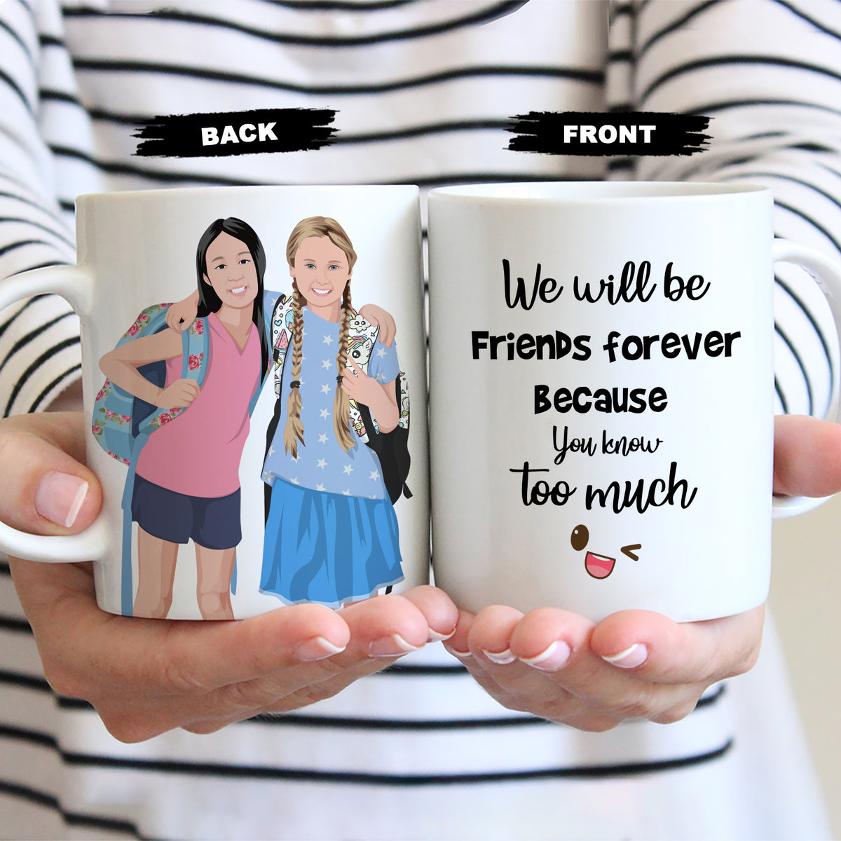 Best Friends Forever Mug Personalized – Personalized Drawing Gifts