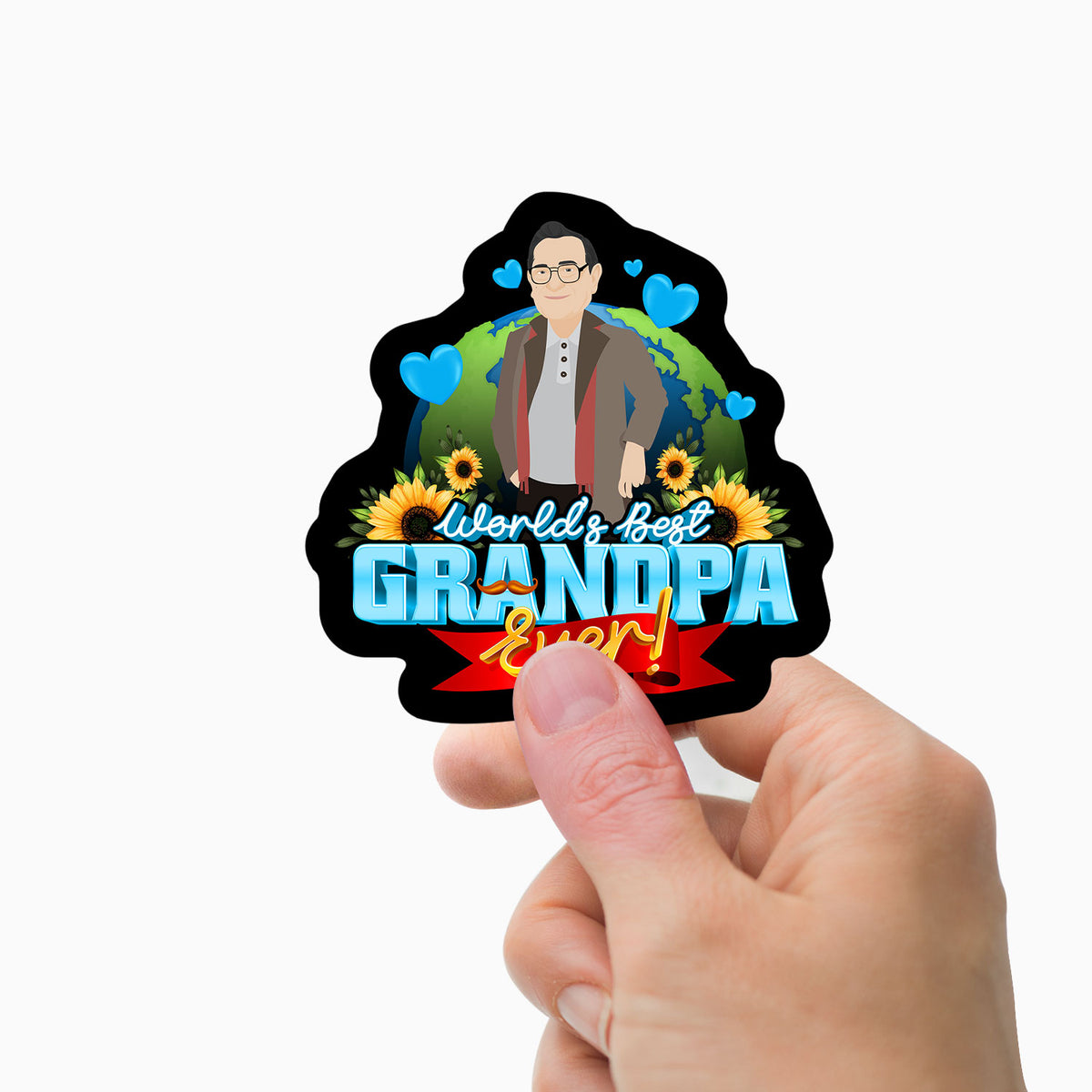 Personalized Greatest Grandpa Stickers – Personalized Drawing Gifts