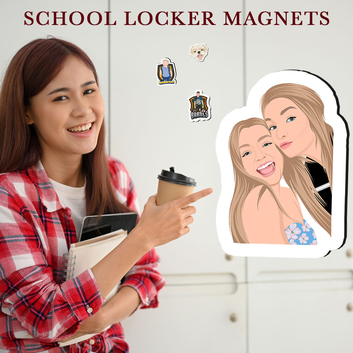 Custom School Locker Magnets – Personalized Drawing Gifts