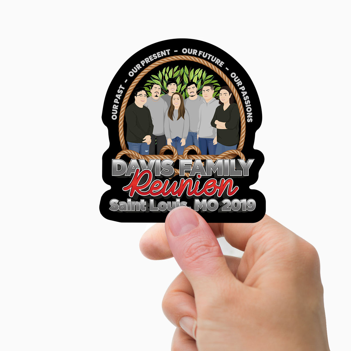 Family Reunion Sticker – Personalized Drawing Gifts