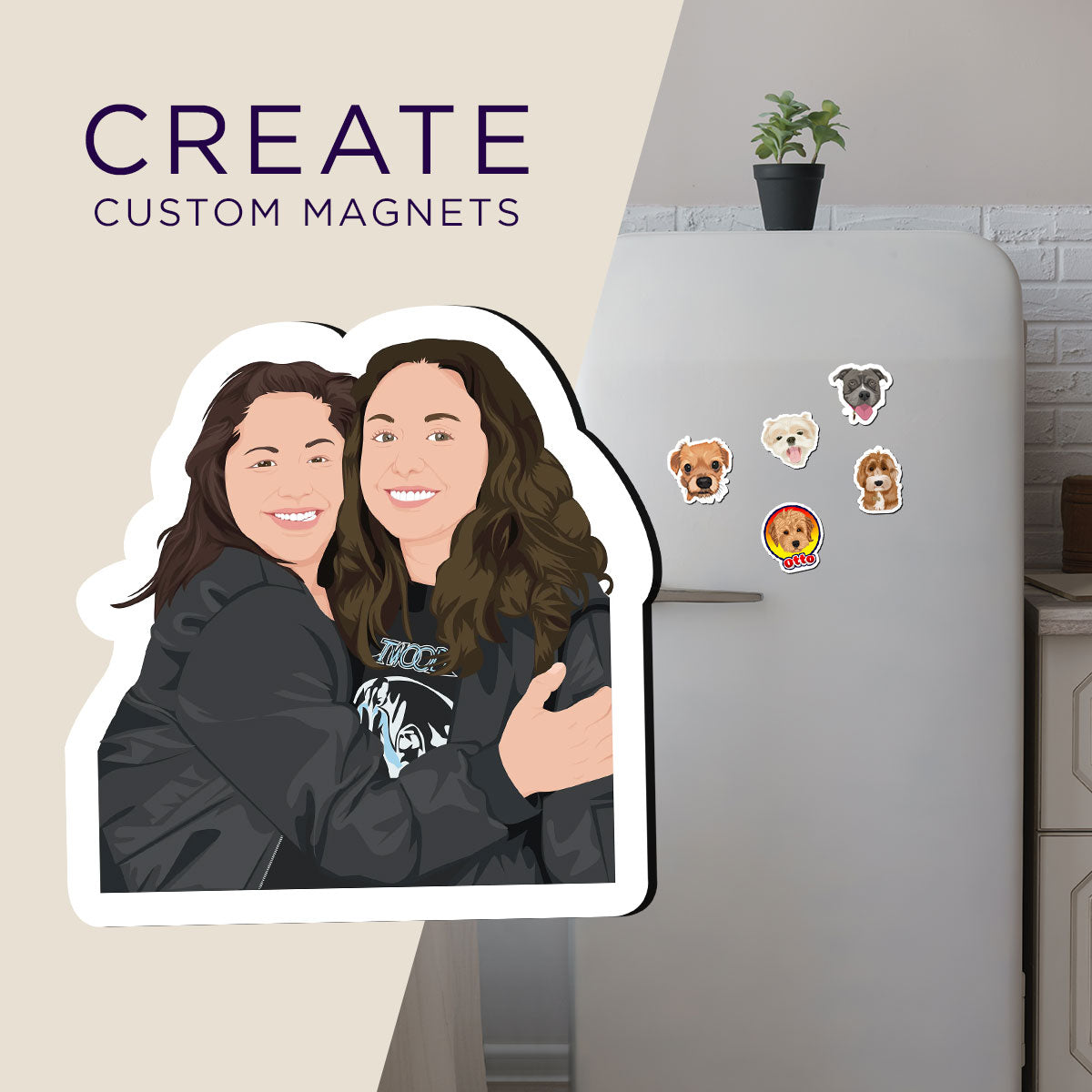 Custom Best Friend Magnets – Personalized Drawing Gifts