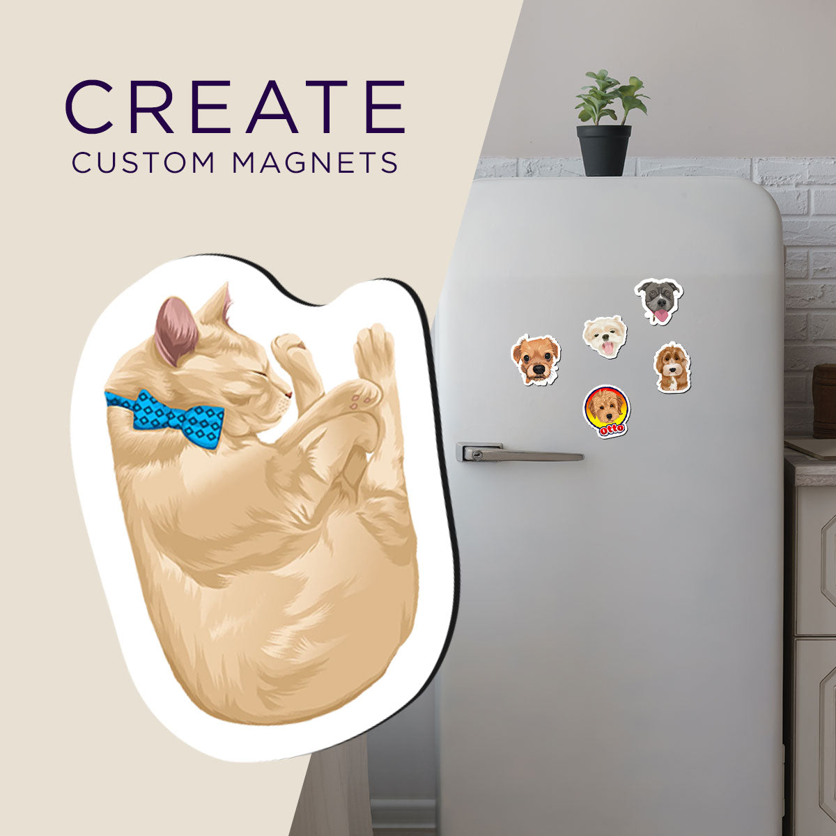 Custom Cat Fridge Magnets – Personalized Drawing Gifts