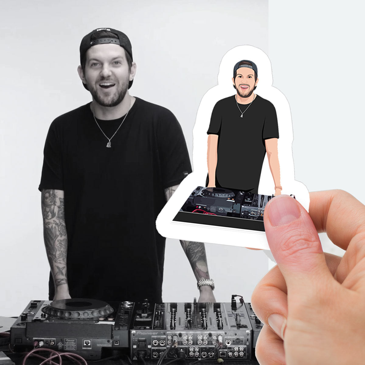 Custom DJ Stickers – Personalized Drawing Gifts