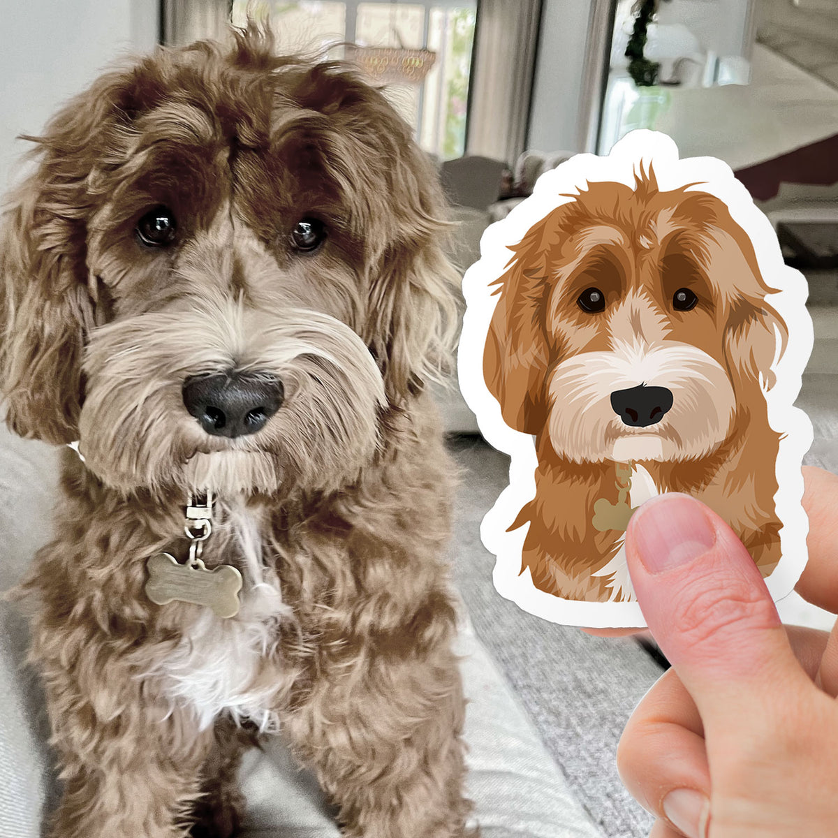 Personalized Dog Face Stickers – Personalized Drawing Gifts