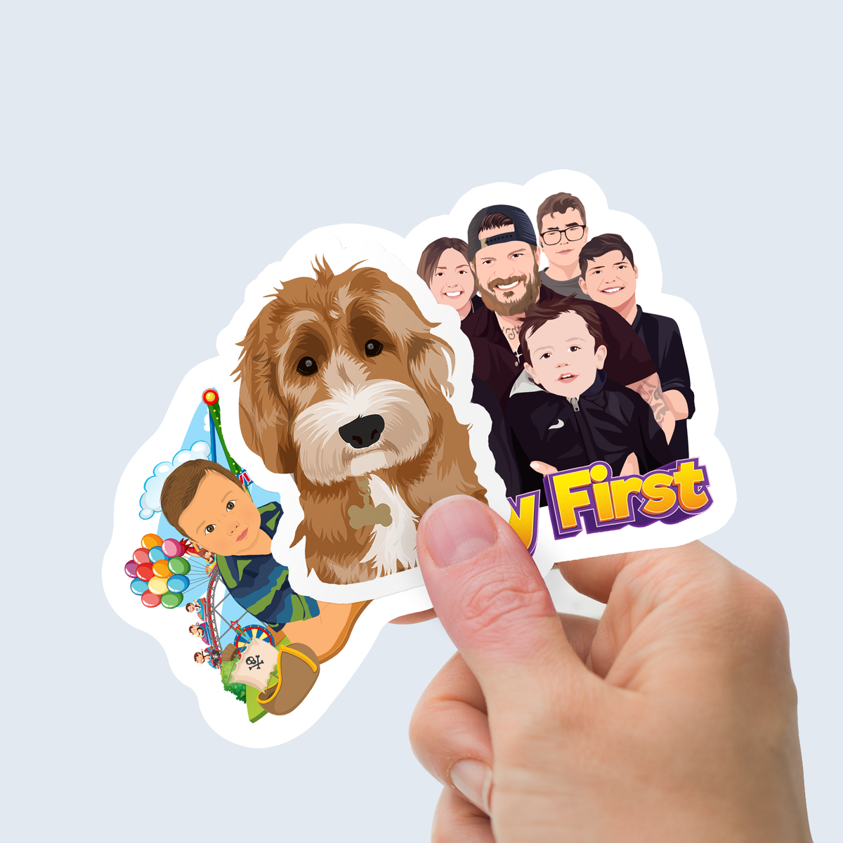 Custom Cartoon Stickers – Personalized Drawing Gifts